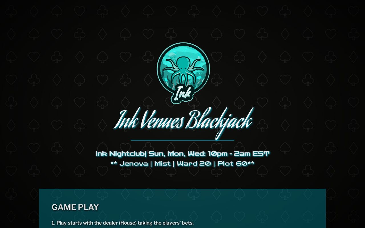 Ink Venues Blackjack